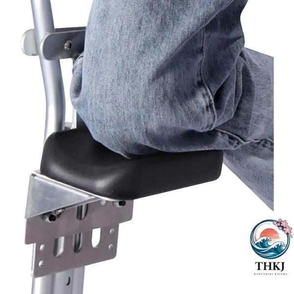 ?膝の可動性：松葉杖でパッドを入れた膝パッド。歩行に苦労している人や怪我から回復している人を支援します。 松葉杖やその他の歩行補助器具の優れた代替品?調整可能：膝パッドはさまざまなレベルに設定できるため、快適で正確かつ安全な高さに設定できま...