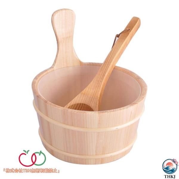 ??? パインウッド素材：バケツとレードルのセットはパインウッドで手作りされており、元のウッドの香りと質感を保持しています。??? 適切な環境：このセットは、サウナ、蒸し部屋などで使用されます。??? 大容量：バレルの容量は4Lで、水を満た...