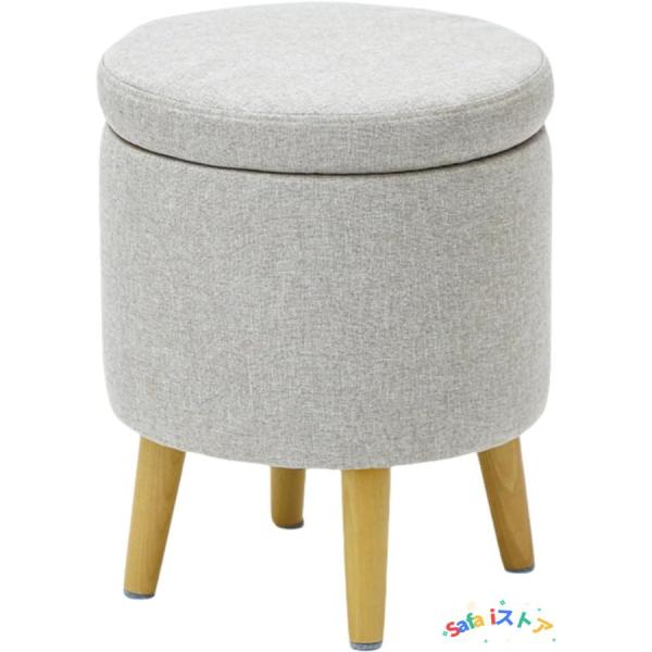 【快適さと頑丈さ】オットマンのフレームは丈夫で安定した無垢材でできており、揺れがなくしっかりしていて、170kgまで支えることができます。非常に厚いパッドは、座ったり足を休めたりするのに快適な場所を作ります。【コンパクトなデザイン】直径：3...