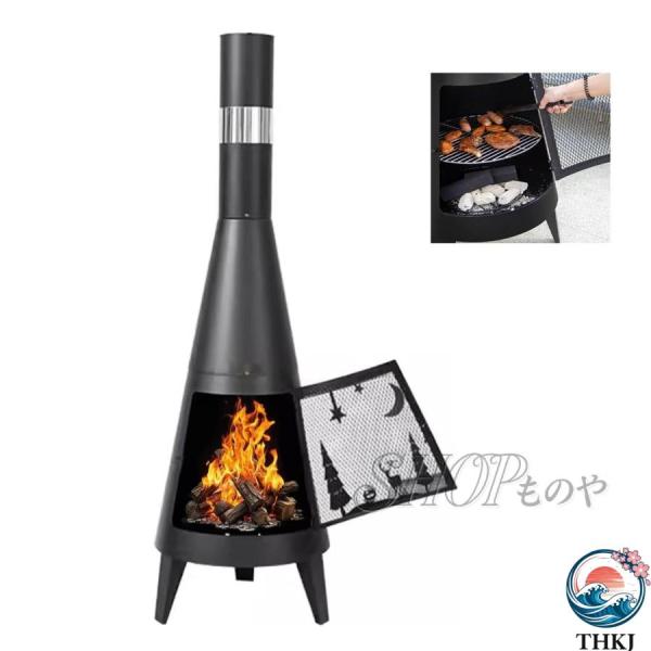 ? 【多機能薪ストーブ 】家庭用暖炉の黄金比の先細炉空洞は、煙突の上部から効果的に排出できるだけでなく、煙突によって生成される吸引により、薪の燃焼効率を大幅に向上させ、二次燃焼を促進し、それによってより高い給与を提供できます。熱量の火力と煙...