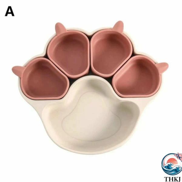 ベビー食器 離乳食プレート 吸盤ボウル 猫の爪 離乳食 食器 ひっくり返らない 滑り止め 食品級シリコン 吸盤つき