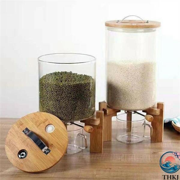 米びつ ライスディスペンサー 米入れ 計量カップ付貯蔵容器 ライス貯蔵タンク お米ケース お米保存容器 お米入れ 密閉 防湿