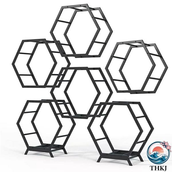 タイヤラック タイヤリムディスプレイラック 6 個、展示/ショップ/ガレージ/ショー用の車のホイールリムホルダー、積み重ね可能なタイヤリム収納ラックオーガナ