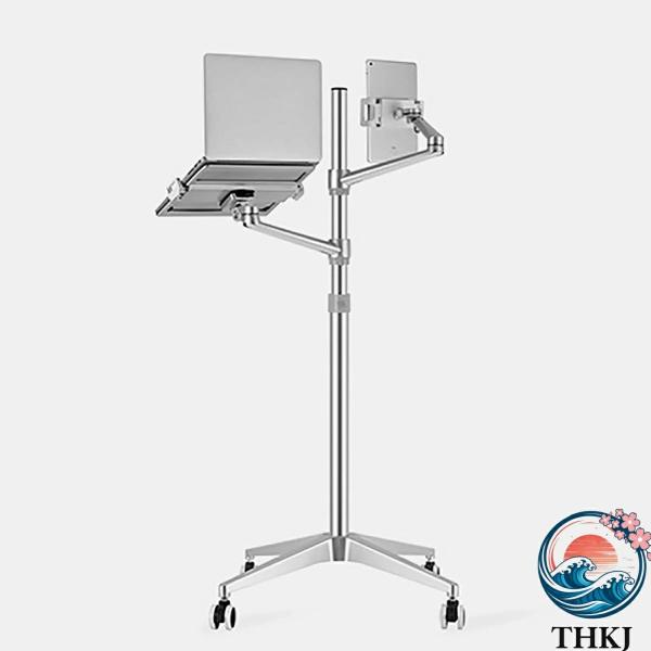 ? √√タブレット/ノートパソコン用フロアスタンド：フロアスタンドには、スマートフォン/タブレット用クランプとノートパソコン用クランプの2つのクランプが装備されています。タブレット用クランプは、4〜14インチのスマートフォン、タブレット、電...