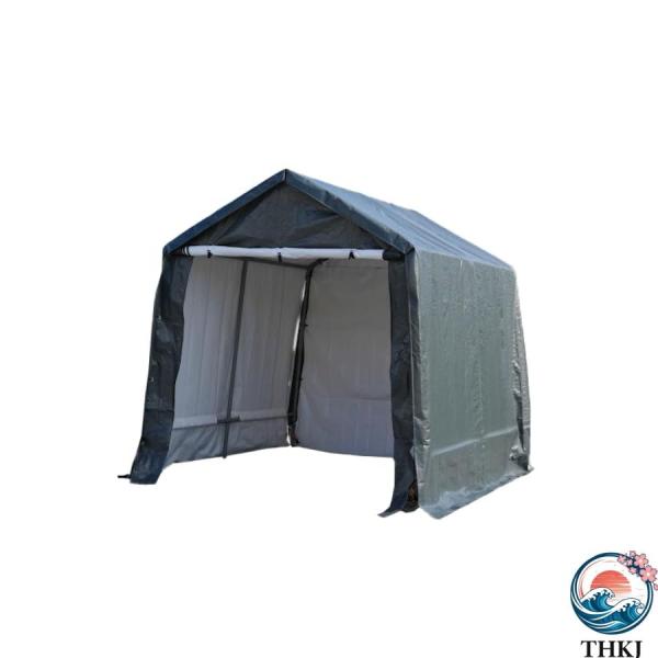 ? テント 車自転車バイクの屋外用ガレージ商品の説明自宅の物置として最適なサイズで、バイク自転車一輪車タイヤなどが収納できます。 テント素材は防水UVカット。風や雨、黄砂や紫外線から守ります。 建築許可も不要で、自分で組み立てられます。簡単...