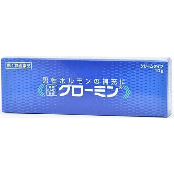 グローミン１０ｇ　男性ホルモン分泌液不足による性器の神経衰弱の諸症即ち勃起力減退、早漏、陰萎、性欲欠乏、性感減退、遺精、睾丸欠落症、先天性睾丸発育不全。脳下垂体性腺ホルモンが無効の潜伏睾丸など
