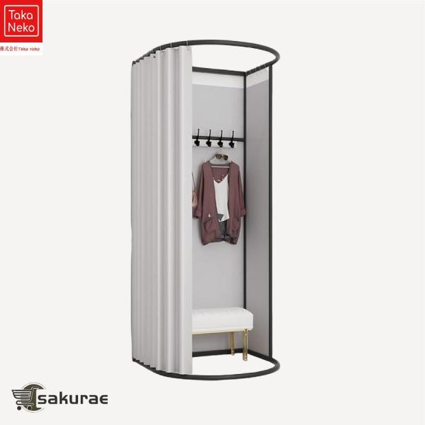 【丈夫で長持ち】88mm丸管と25mm厚の角鋼管骨組み、表面に高温焼付塗装処理、防錆と耐久性があり、耐荷重が強い（約150kgの荷重）、傾いたり、変形したりしにくいです。【高品質生地】厚手の遮光生地、遮光率90％以上、プライバシー空間を提供...