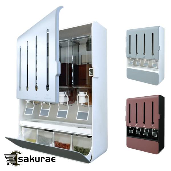 【便利な2層構造】: 乾いた調味料と湿った調味料を別々のエリアに保管できるので、キッチンを清潔に保ちます。【壁掛け収納、省スペース】：パンチングのない壁掛けデザインを採用しており、壁を傷つけず、より便利で省スペースです。【360°防水防湿】...