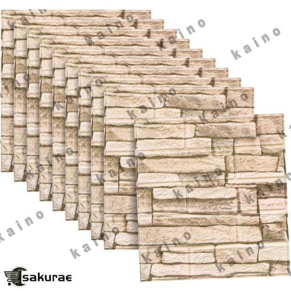 3D壁紙レンガの10枚/20枚/30枚/40枚壁紙シール。サイズ：38cm×35cm/枚。厚み：約0.3cm。ワンカラーだけではなく、何色を組み合わせてご利用頂け、カスタマイズな配色の壁紙に仕上がります。剥がせる壁紙上質なPEフォーム材質で...