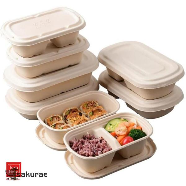 使い捨て食器 紙食器 使い捨て弁当箱 フードパック 50枚セット使い捨て容器 耐水 耐油 容量 700ml/850ml/1000ml エコ容器電子レンジ対応 環境に優しい エコ テイ