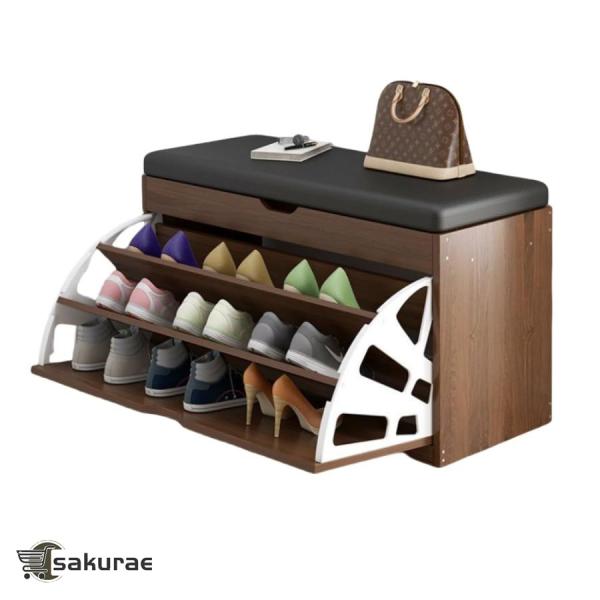 玄関ベンチ シューズラック 玄関収納 シューズボックス 3段靴収納 玄関ベンチ 玄関チェア スリム 省スペース 組立簡単 玄関 インテリア 廊下 寝室 部屋