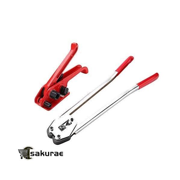 【仕様】：このポリエチレンストラッピングテンショナー、カッター、シール用手動梱包ツールキットは、PP/PETストラッピングに適しています。サイズ特性：幅16?19mm、厚さ0.7?1.0mm。プラスチックストラッピングテンショナーは、1/2...