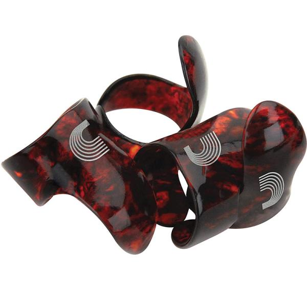 Celluloid Finger Picks 4CSH Medium/LargeD’Addarioプラネットウェイブスのフィンガーピック・サムピックは、高品質セルロイドを使用した高耐久性のべっ甲柄ピックです。親指につけるピックが「サムピック...