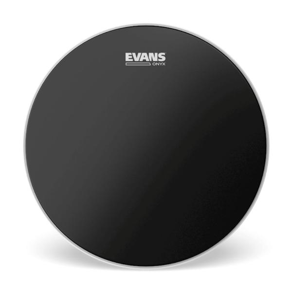 About EVANS Onyx Drumheadエヴァンスオニキスドラムヘッドは7.5milフィルムの２プライで非常に耐久性に優れています。表面仕上げは半透明のフロストコーティングでマットブラックになり、ローエンドとアタックが強調されたア...