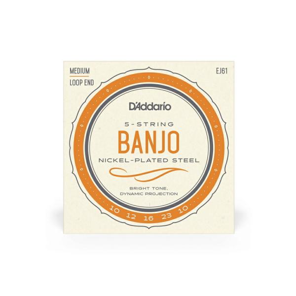 D'Addario バンジョー弦 ニッケル Medium 5弦 EJ61