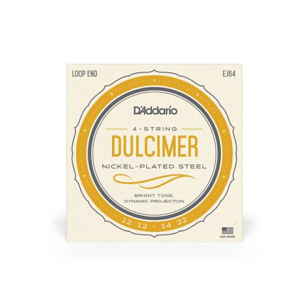 D'Addario ダルシマー弦 ニッケル 4弦 EJ64EJ64 4-String Dulcimer StringsDesigned specifically for the 4-string dulcimerContains 3 pla...