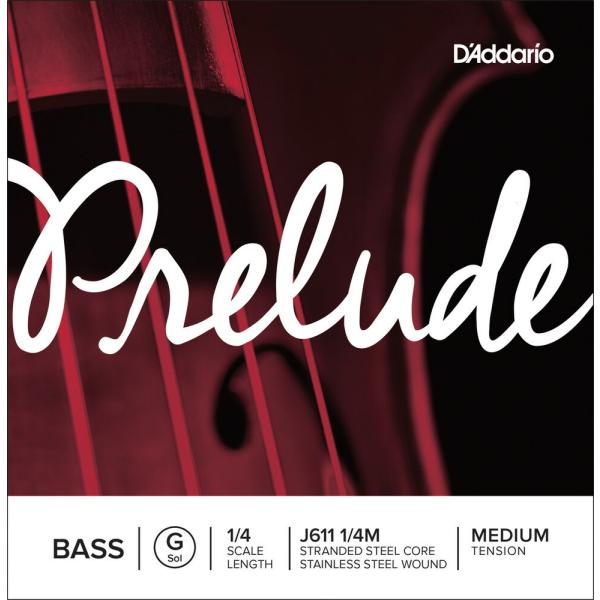 Prelude Bass Stringsは弾きやすさを重視したビギナー向けのコントラバス弦です。スチール線を縒り合せたマルチストランデッド・スチールコアを採用し、弾きやすいテンションに設計されました。・G弦（バラ弦）・1/4scale(90...