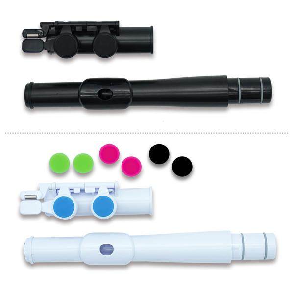 こちらの商品は Nuvo jFLUTE(ヌーボ Jフルート)専用のC足部管とストレート型頭部管がセットになったアップグレードキットになります。ホワイトの方には、ブルー・グリーン・ピンク・ブラックのキイキャップ4点が付属します。ブラックの方に...