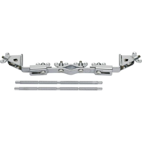 MULTI CLAMP, TWO MOUNTS  MC-2【仕様・特徴】・2マウントのマルチクランプ・長さ調節可能・付属品：ストレートロッド×2本