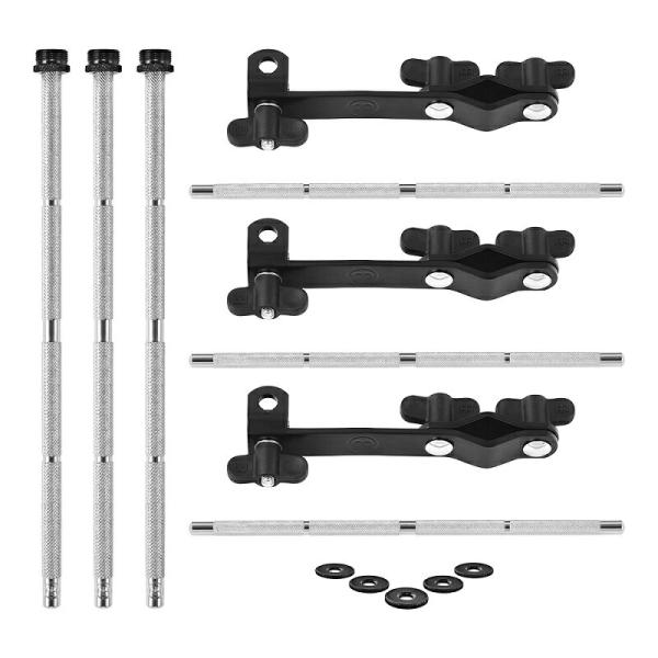 ドラムセット、シンバルセット、周辺の細かなマイクポジションのセッティングを可能にします。頑丈なクランプはドラムセットやパーカッションのリムにしっかりと取り付けでき、ドラムセット周辺のスペースを効率良く整理し、機材重量の軽減にも一役買うスマー...