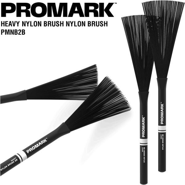 PROMARK PREMIUM NYLON BRUSHPMNB2B / HEAVY NYLON BRUSH 2B BLACKソフトタッチのグリップを採用し、内部にはカウンターウエイトが仕込まれており、ナイロンブラシのソフトなサウンドを得つつ...