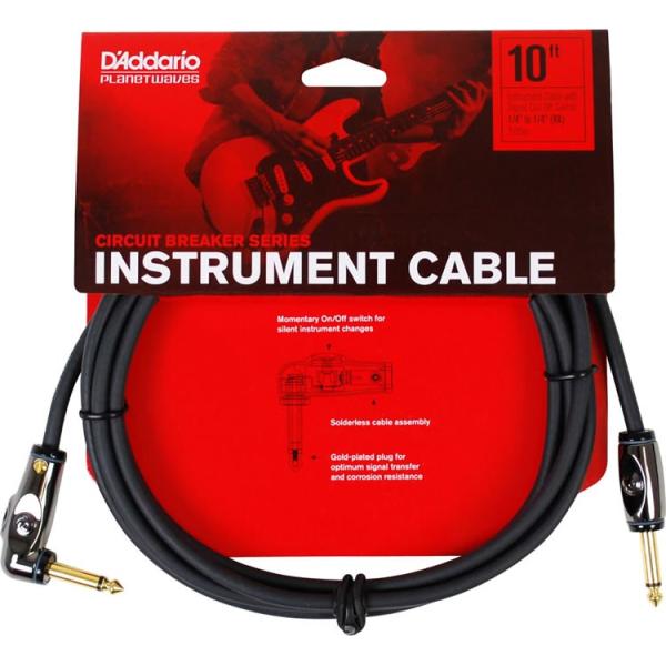 Circuit Breaker Cableはポップ音やスクイール音等のノイズから楽器を守るために開発されたケーブルです。ギターにプラグがささった状態でミュートボタンを押すとステージ上でのクリックノイズやハウリングをシャットアウトすることがで...