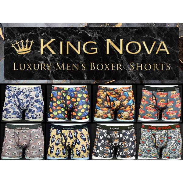 【KingNova】シリーズから前開きボクサーパンツ8柄のご紹介です。かわいい、カッコいい、綺麗etcヒョウ、フルーツ、動物、恐竜などバリエーションが豊富！！履きごごち抜群の薄手でストレッチ性に優れる生地です。 サイズ　：　LL　ウエスト ...