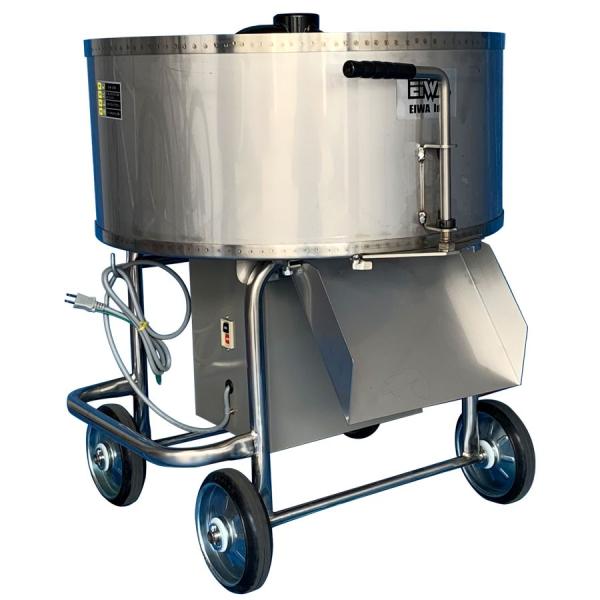 ドラム、フレーム、シュートのみステンレス羽根軸、羽根軸芯は鉄製ドラムサイズ：口径680mm×高さ310mm重量：67kg出力：100V-0.75kw容量：80Lサイズ：全長770mm×全幅680mm×全高860mm※大型商品の配送について※...