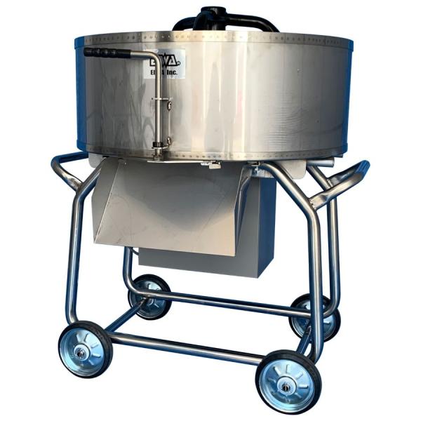 ドラム、フレーム、シュートのみステンレス羽根軸、羽根軸芯は鉄製ドラムサイズ：口径830mm×高さ310mm重量：106kg出力：100V-1kw容量：130Lサイズ：全長1120mm×全幅970mm×全高1100mm※大型商品の配送について...