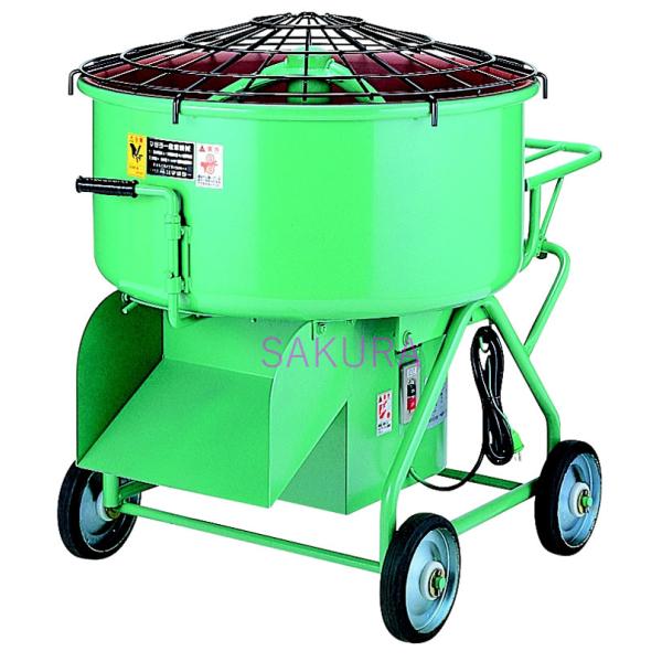 モーター保護装置付き品名：ハンディミキサー型式：ＰＭ−３８Ｇ混合量：100L（3.5切） / ドラム容積140L1.5袋練り用(25kgセメント袋) サイズ：機長880x幅790x高900mmドラムサイズ：直径730x深さ350mm重量：8...