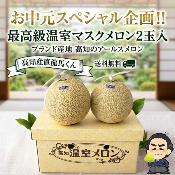 南国土佐、高知で作られた大玉のマスクメロンです。　高知県はメロンの生産量では静岡に次ぐ全国２位のブランド産地であり、品質は保障付きです♪糖度は時期や気象条件により異なりますが、14度〜16度あり、甘味だけなら静岡産を上回るものもあり高品質な...