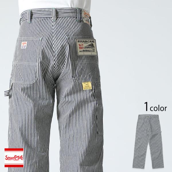 SUGAR CANEから「11oz. ヒッコリーストライプワークパンツ(SC42496)」のご紹介です。ヴィンテージ同様、旧式のシャトル織機で織り上げたハリのある11オンスのヒッコリーストライプ生地のワークパンツです。ストライプ柄のネイビー...