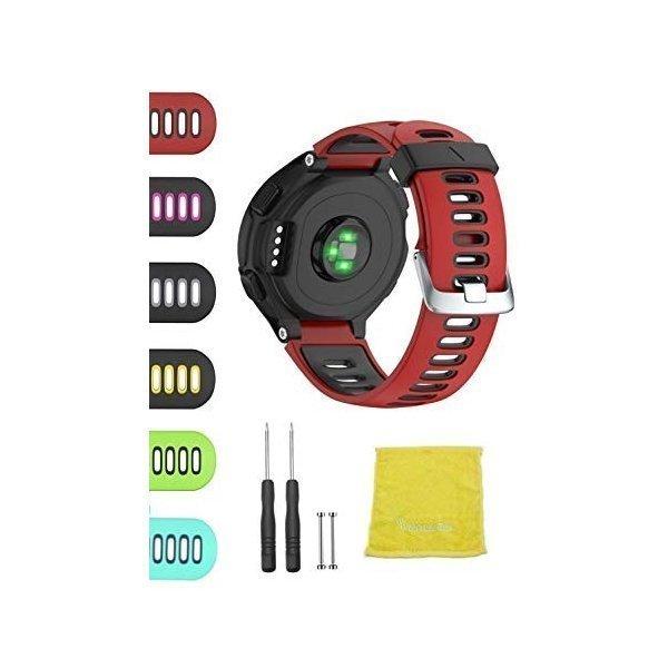 「商品情報」対応機種:Garmin(ガーミン) ForeAthlete（フォアアスリート）/Forerunner（フォアランナー） 220J 230J 235J 630J 620J 735XTJ 交換用 リストバンド【スペック】ベルト：長さ...