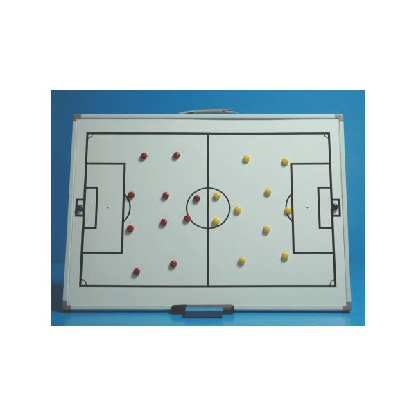 作戦ボードサッカー◆盤面は付属マーカーペン（ホワイトボード用）で書き消しが出来ますので　細かな動きを指導できます。◆裏面のスタンドを出すことで、地面に自立させられますので　上からのぞき込まなくても座ってミーティングが出来ます。◆スタンドにつ...