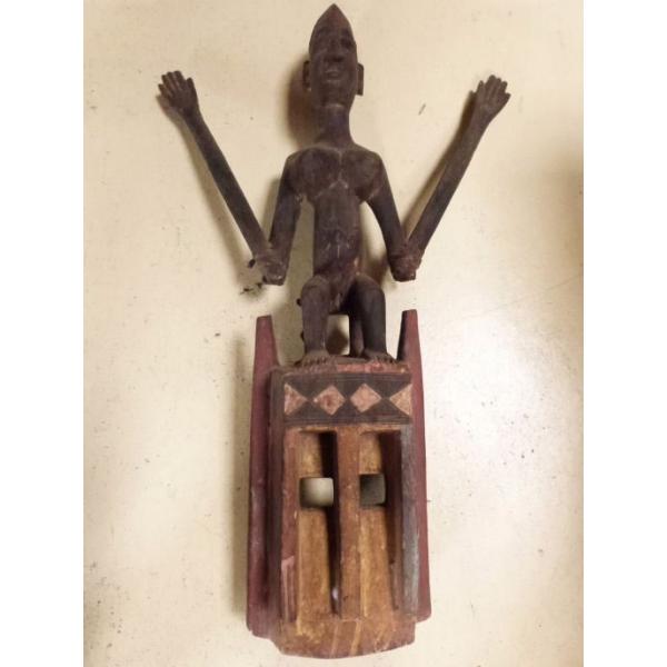 SZ2153　ドゴンマスク原産国：　マリ共和個国寸法： 約88cm×横55cm(22cm)×奥行き18cm 重さ2.6ｋgオリジナル価格　￥47000　税別