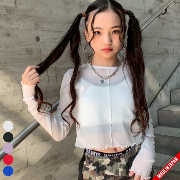 素材ポリエステル100％　メッシュ素材繊細なシアー素材なので、着脱の際はアクセサリーや爪など、引っ掛かりには注意が必要です。商品説明 繊細な透け感が肌をさらりと包み込む、シアー素材のロングスリーブトップス。裾と袖にはメロウ仕上げを施し、フェ...