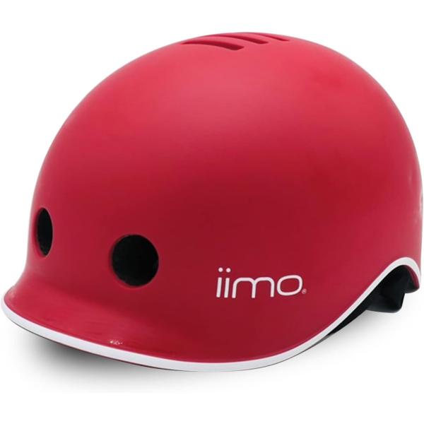 【商品詳細】新世代ファミリーのライフスタイルから生まれたブランド「iimo」のキッズ用ヘルメット！・軽くて強度の強いインモールド成型のヘルメット・あごひもは片手で開閉できるマグネット式バックルを採用・後部調整ダイヤルでお子様の頭にぴったりと...