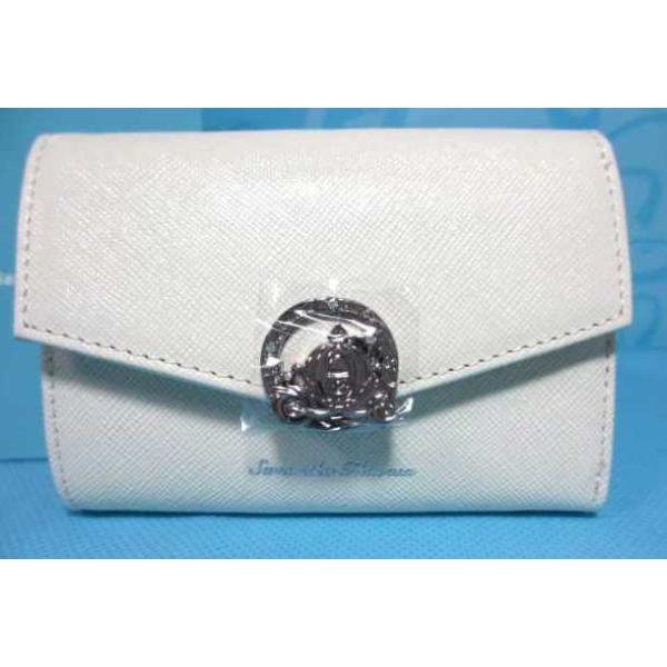 当店通常価格　39,999円新品販売証明書・専用箱付SHOPラッピング＆SHOP袋 無料Samantha Thavasaサマンサタバサディズニーコラボ限定完売品シンデレラ 馬車チャーム付三つ折り財布折財布ミニ財布 カラー：ホワイト　白お手持...