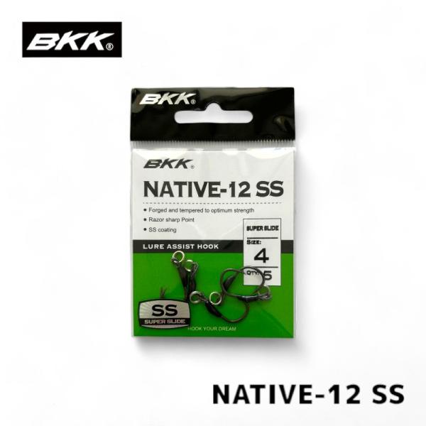BKK ビーケーケー NATIVE-12 SS ネイティブ  釣り フィッシングツール アウトドアNATIVE-12 はトラウト類と戦う際ねじり力を緩衝する為に、必要な柔らかさを確保しながら、フックシャンクは結び目の強度アップの為エポキシ樹...