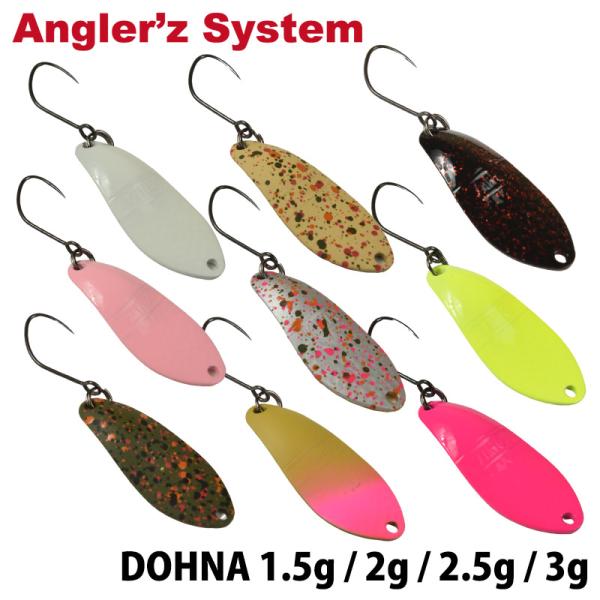 Angler'z System アングラーズシステム Dohna ドーナ 1.5g 2g 2.5g 3g ネイティブ スプーン トラウト ルアー 釣り 渓流釣り 鱒 マス 放直 フィッシング アウトドア■1.5g：長さ：24.5mm、幅：9...