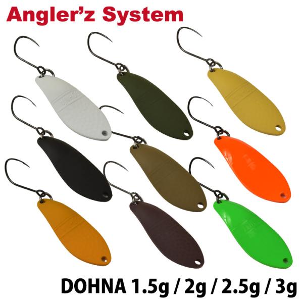 Angler'z System アングラーズシステム Dohna ドーナ 1.5g 2g 2.5g 3g ネイティブ スプーン トラウト ルアー 釣り 渓流釣り 鱒 マス 放直 フィッシング アウトドア■1.5g：長さ：24.5mm、幅：9...