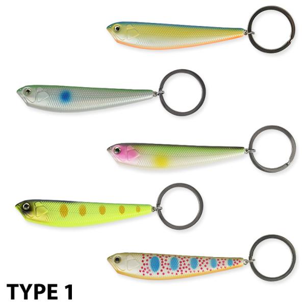 Fish Kering Type1 フィッシュキーリング タイプ1 ペンシルベイト ルアー キーホルダー 釣り 魚 アウトドアリアルなルアーがキーリングになって登場☆釣りで使われる本物のルアーを使った、ユニークなFISHキーリング。光沢がき...