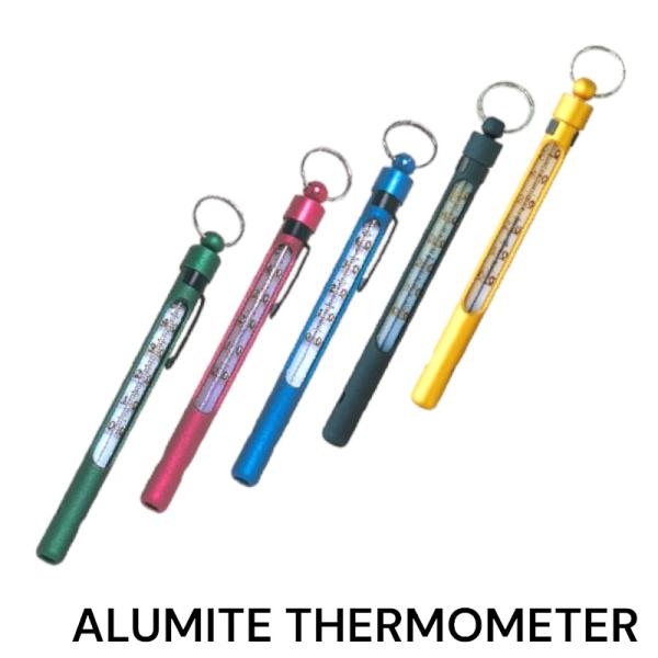 Pazdesign パズデザイン ZAC-921 ALUMITE THERMOMETER アルマイト水温計 キーホルダー アルミ トラウト 釣り アウトドア※アルミケース部分のアルマイト加工は加工処理上色ブレが発生いたしますので、画像の色味...