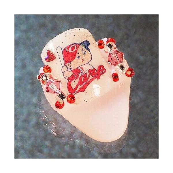 おしゃれな指サック「メクリナ」のカープ坊やバージョンです！【サイズ】・Ｍサイズ：約H15〜16×W12〜13ｍｍ・Ｌサイズ：約H18×W14ｍｍ