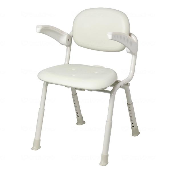 ●サイズ／　幅40.5×奥行40.5〜45.5×高さ59.5〜69.5cm　折りたたみ時：奥行22×高さ75.5cm　座面：幅38×奥行29.5cm、座面高：32.5〜42.5cm（6段階／2cm）　ひじ掛け内寸：37cm（最大）●重さ／3...