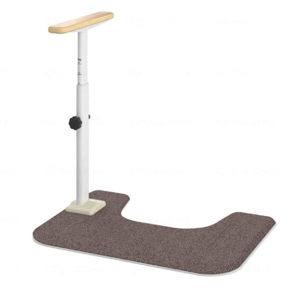 ●品名/アットグリップ トイレサポート N-S●品番/870-090●サイズ/幅66×奥行47×高さ56〜65cm●最大使用者体重/100kg●重量/約11.0kg●材質/　木製ひじ掛け：ラバーウッド無垢材　支柱・ベースプレート：スチール　...