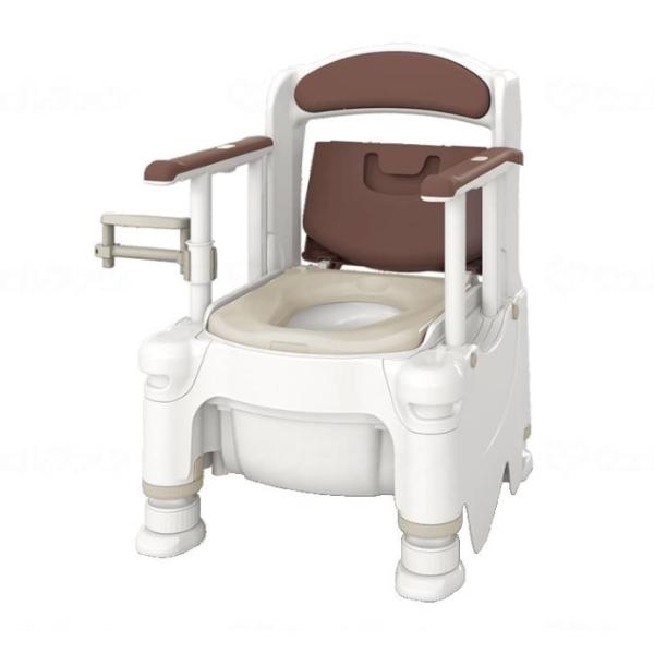 ●品名/ポータブルトイレ FX-30S らくゾウくん 側方ガードなし 標準便座●品番/532-950、532-951●カラー/アースブラウン、ミストブルー●サイズ/　本体：幅53×奥行60×高さ76〜90cm　座面高：35〜49cm（1cm...