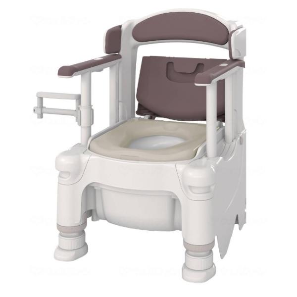 ●品名/ポータブルトイレ FX-30 らくゾウくん 標準便座●品番/532-956、532-957●カラー/アースブラウン、ミストブルー●サイズ/　本体：幅53×奥行60×高さ76〜90cm　座面高：35〜49cm（1cmピッチ）　肘掛け高...