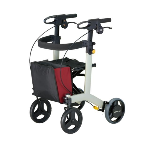 ●品名／安寿 リトルターン2 抑速プラス●品番／532-297●サイズ／幅50×奥行65×高さ74〜96.5cm、座面高：47cm●重さ／8.8kg●材質／　座面：ポリエステル　バッグ：ナイロン　フレーム：アルミニウム　ハンドルグリップ：エ...