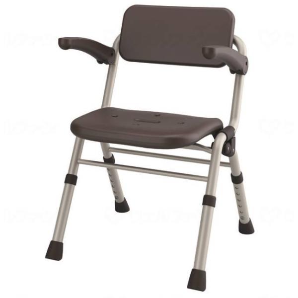 ●品名／シャワーチェア（Air）ミドルSPワンタッチ プレミアム●品番／PN-L41841BR●サイズ／　幅45.5×奥行43〜53×高さ64.5〜74.5cm　折りたたみ時：奥行13×高さ83.5〜94.5cm　座面：幅36.5×奥行30...